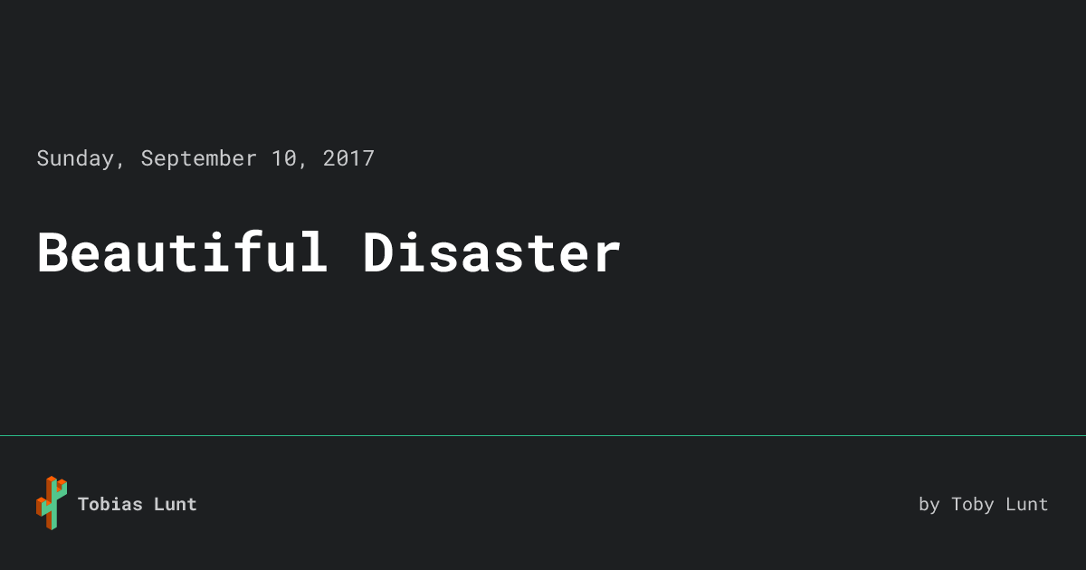 Beautiful Disaster • Tobias Lunt